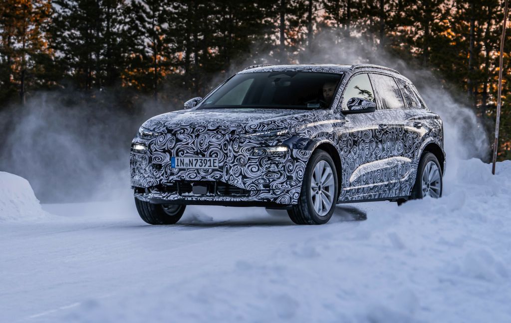News: Audi Q6 e-tron prototype shown going through cold weather testing ...
